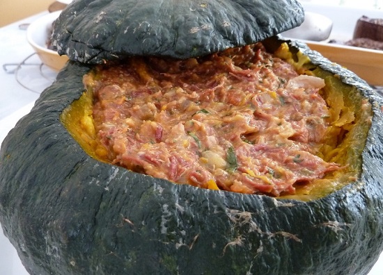 Abóbora recheada com carne de sol - Receita de Vovó